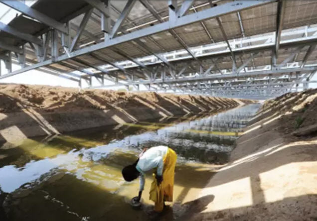 The Canal Top Solar Plant Trial Project - Gujrat, India